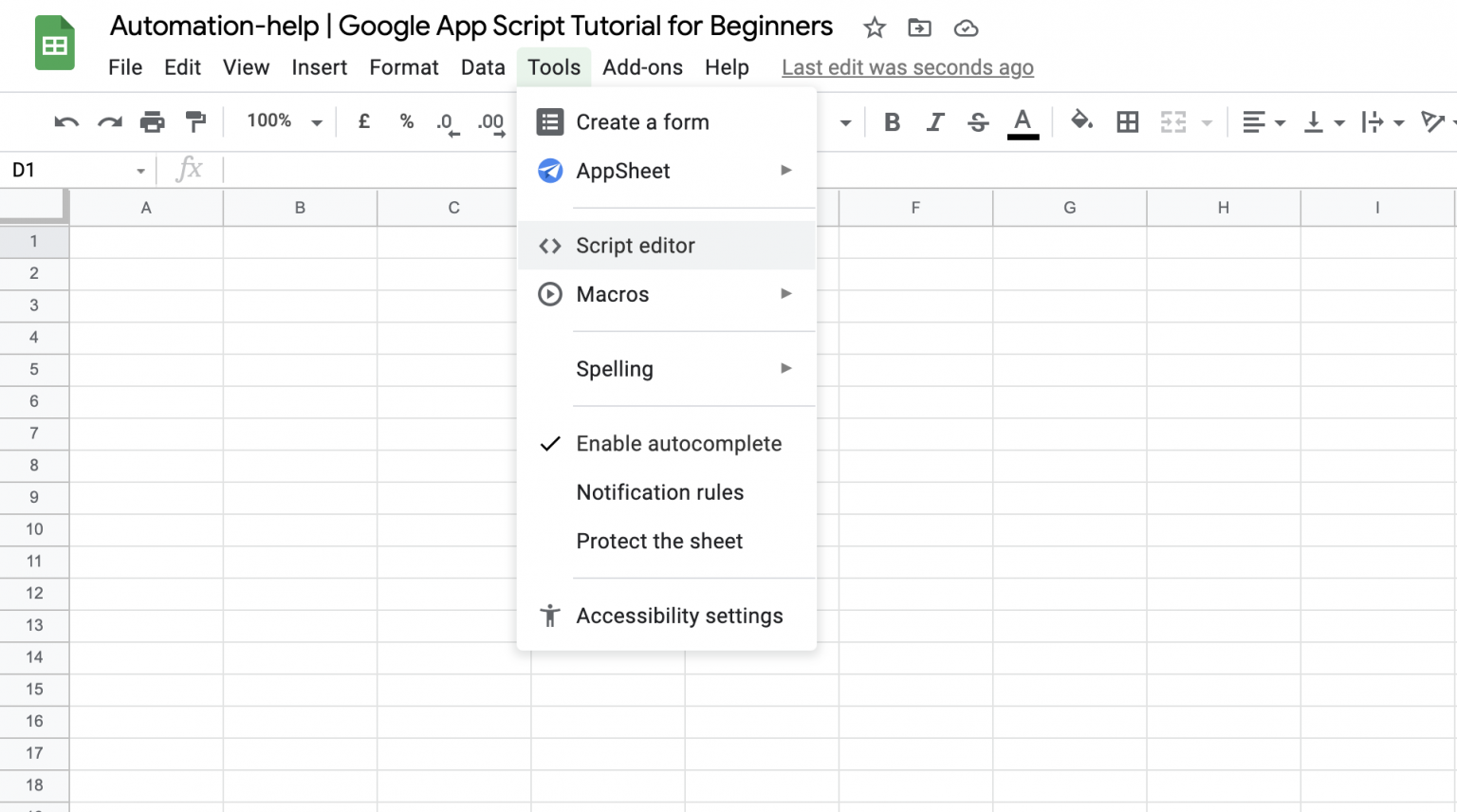 Google App Script Tutorial for Beginners - Automation Help